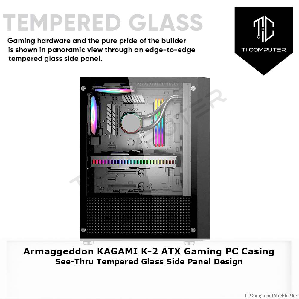 Armaggeddon KAGAMI K-2 ATX Gaming PC Casing See-Thru Tempered Glass ...