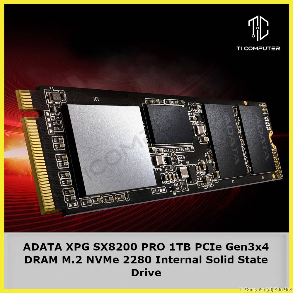 ADATA XPG SX8200 PRO 1TB PCIe Gen3x4 DRAM M.2 NVMe 2280 Internal Solid ...