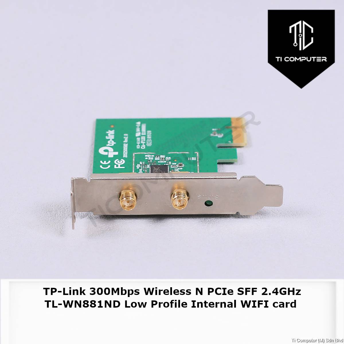 TP-Link 300Mbps Wireless N PCIe SFF 2.4GHz TL-WN881ND Low Profile Used ...