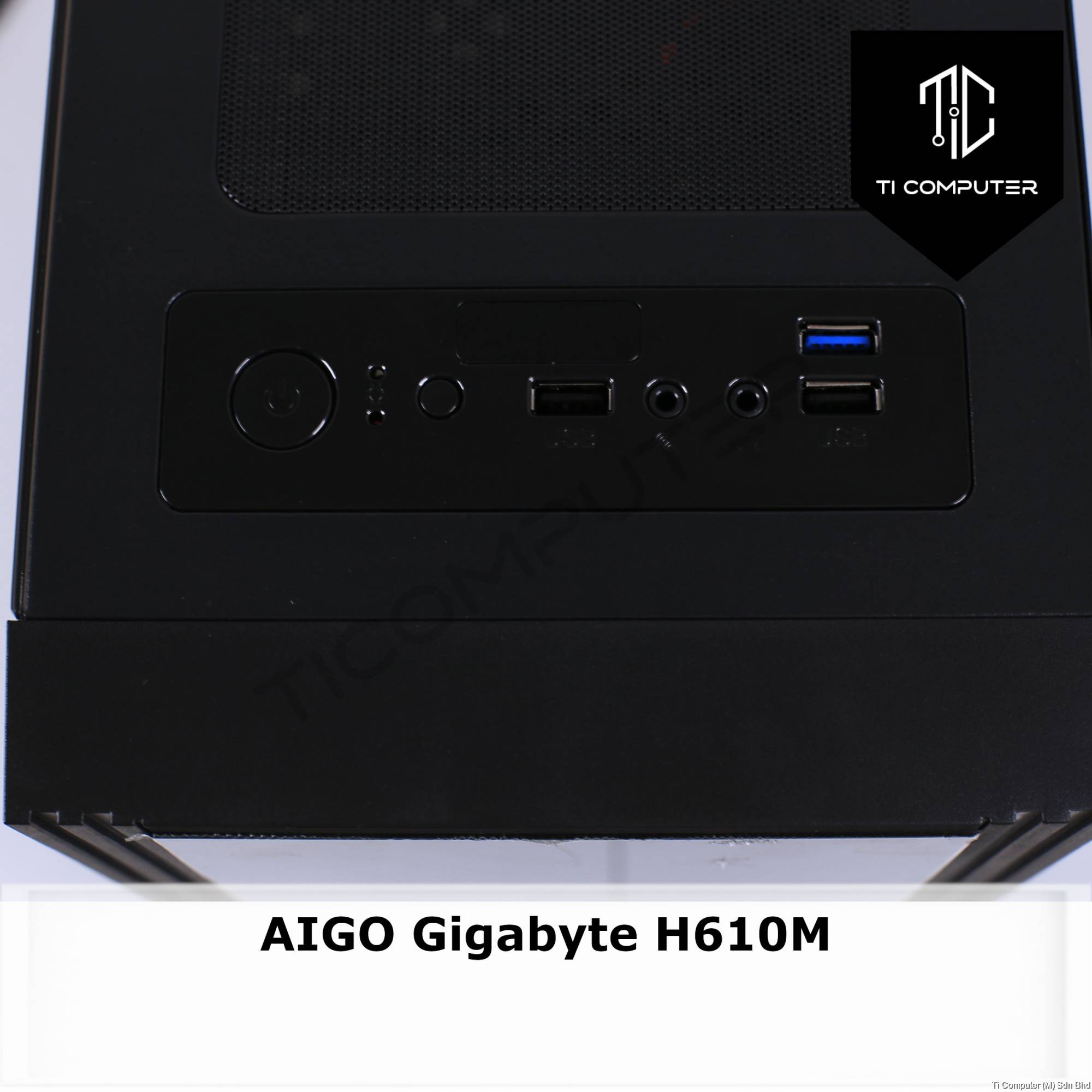 AIGO Black Mini Gigabyte H610M Intel Core i3-12100F 8GB DDR4 RAM 256GB NVMe SSD GT 1030 2GB Win ...