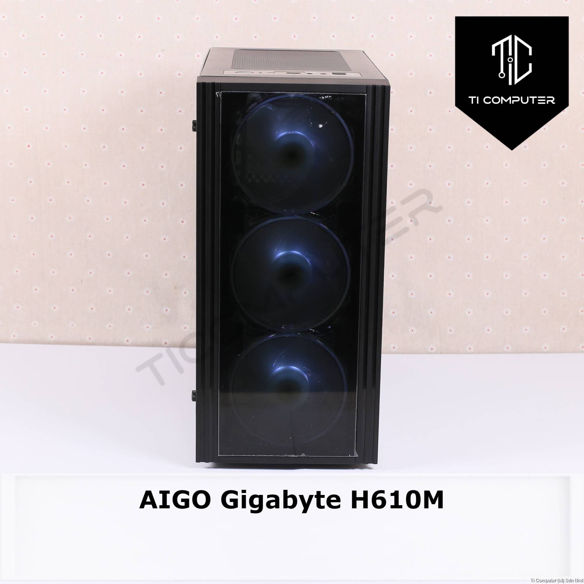 AIGO Black Mini Gigabyte H610M Intel Core i3-12100F 8GB DDR4 RAM 256GB NVMe SSD GT 1030 2GB Win ...