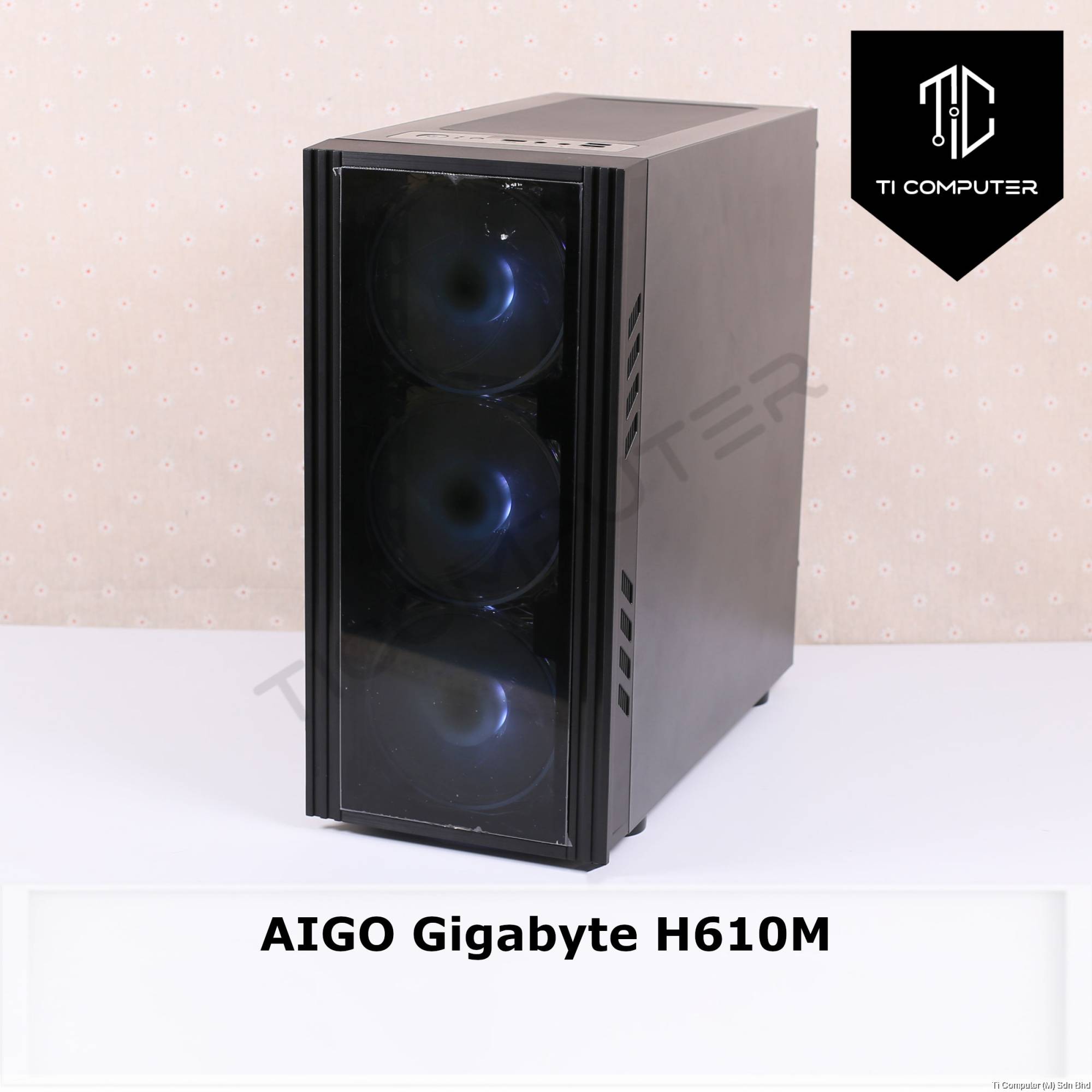 AIGO Black Mini Gigabyte H610M Intel Core i3-12100F 8GB DDR4 RAM 256GB NVMe SSD GT 1030 2GB Win ...