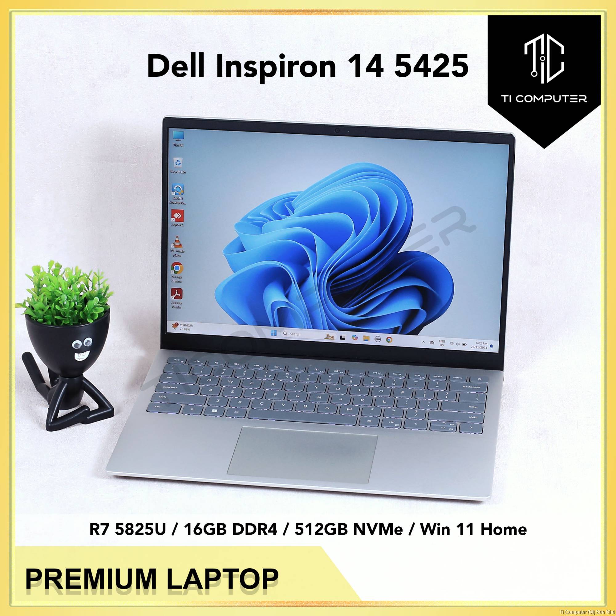 Dell Inspiron 14 5425 Ryzen 7 5825U With Radeon Graphics 16GB DDR4 RAM ...