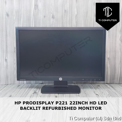 HP ProDisplay P221 22inch HD LED Backlit Refurbished Monitor
