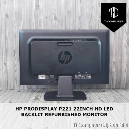 HP ProDisplay P221 22inch HD LED Backlit Refurbished Monitor