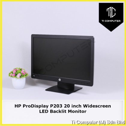 HP ProDisplay P203 20 inch Widescreen LED Backlit Refurbished Monitor