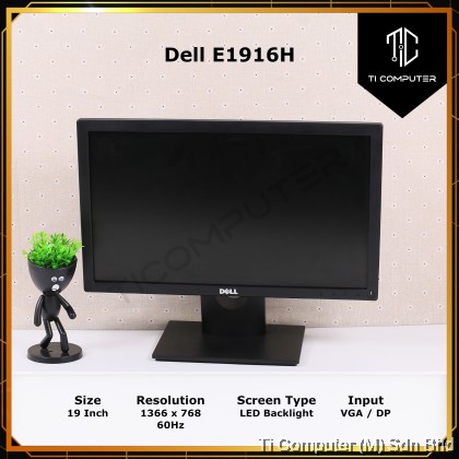 Dell E1916H 19 inch Widescreen LED Backlight Refurbished Monitor