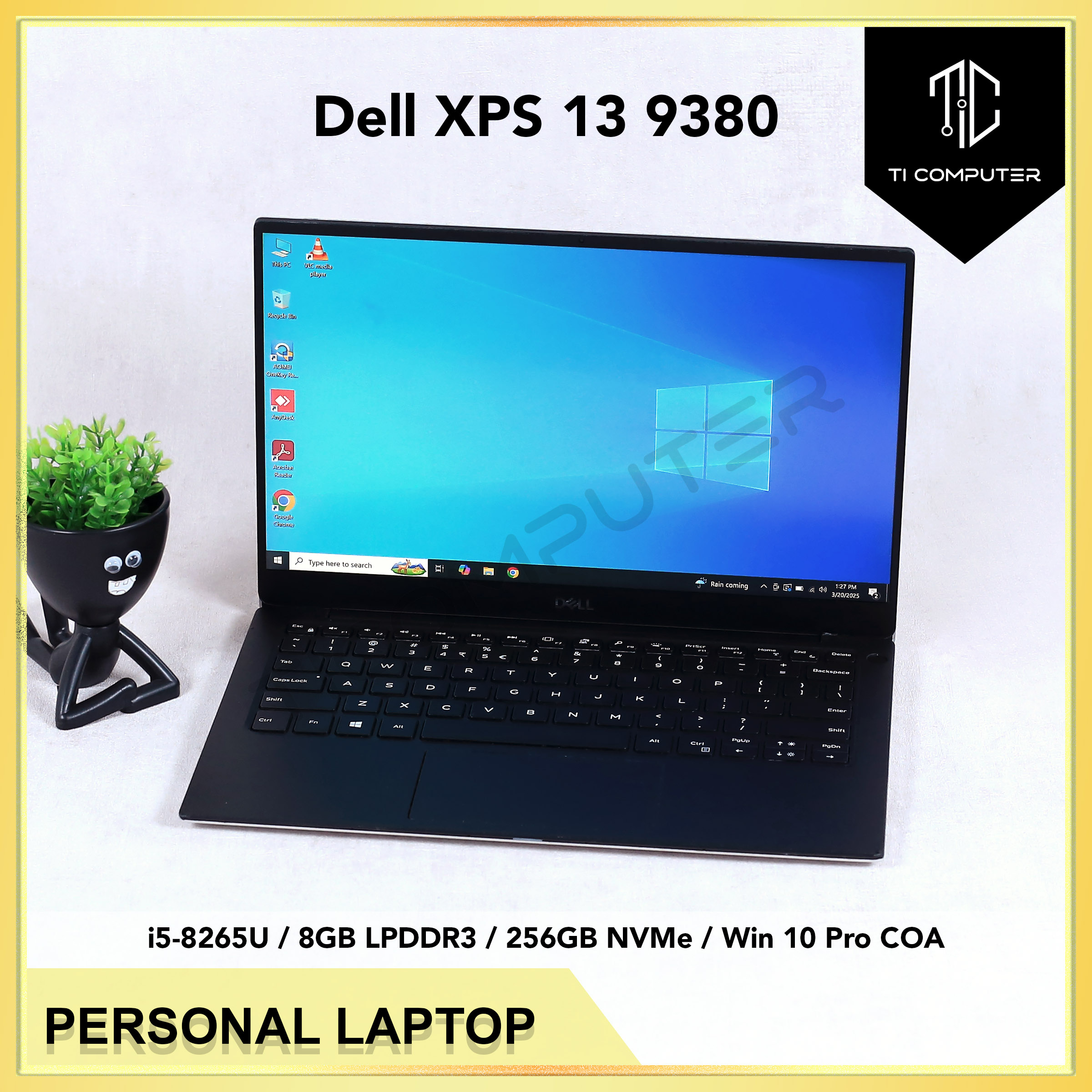 Dell XPS 13 9380 Intel Core i5-8265U 8GB LPDDR3 RAM 256GB NVMe SSD ...