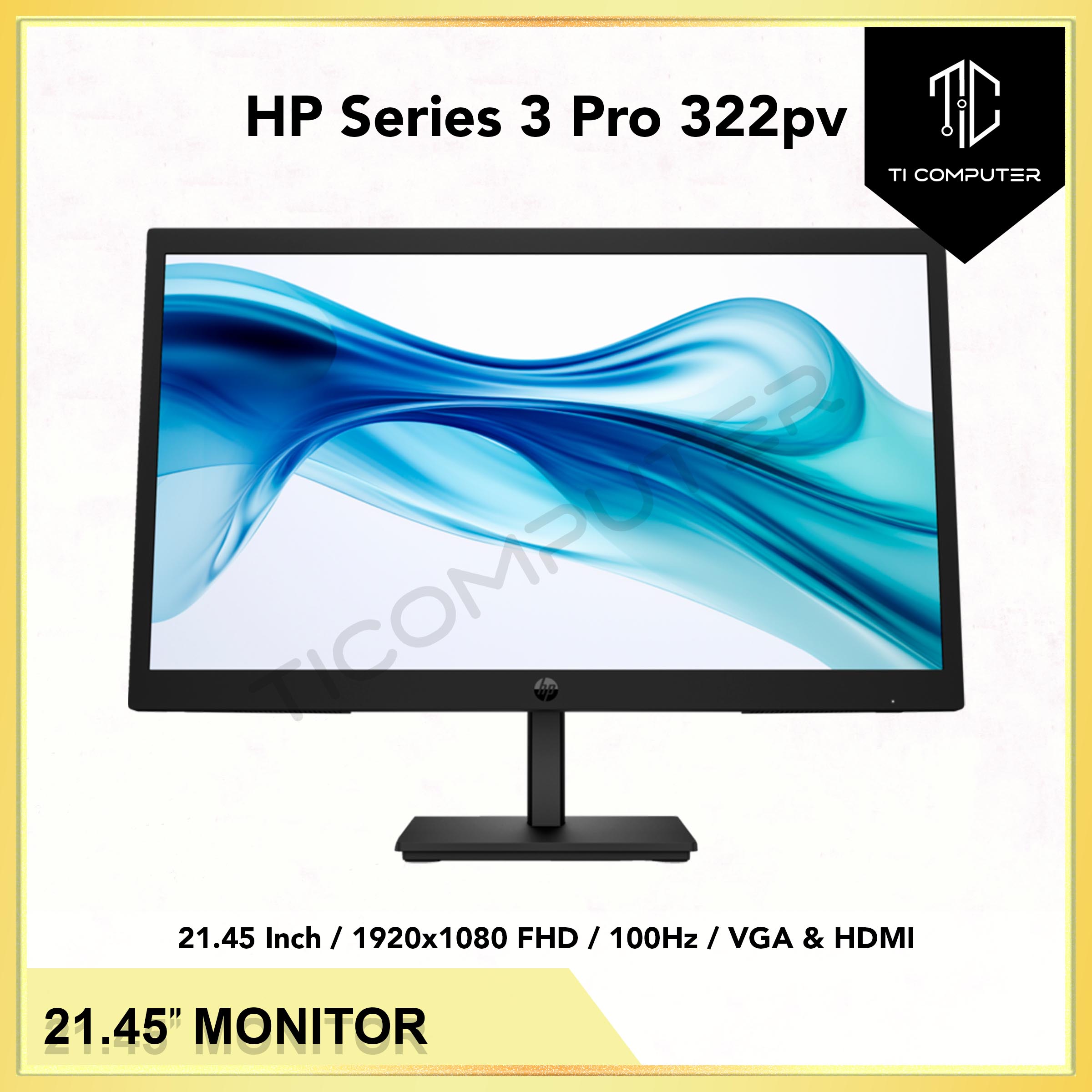 HP Series 3 Pro 322pv 21.45 Inch FHD 100Hz VA LCD Panel with Anti-glare ...