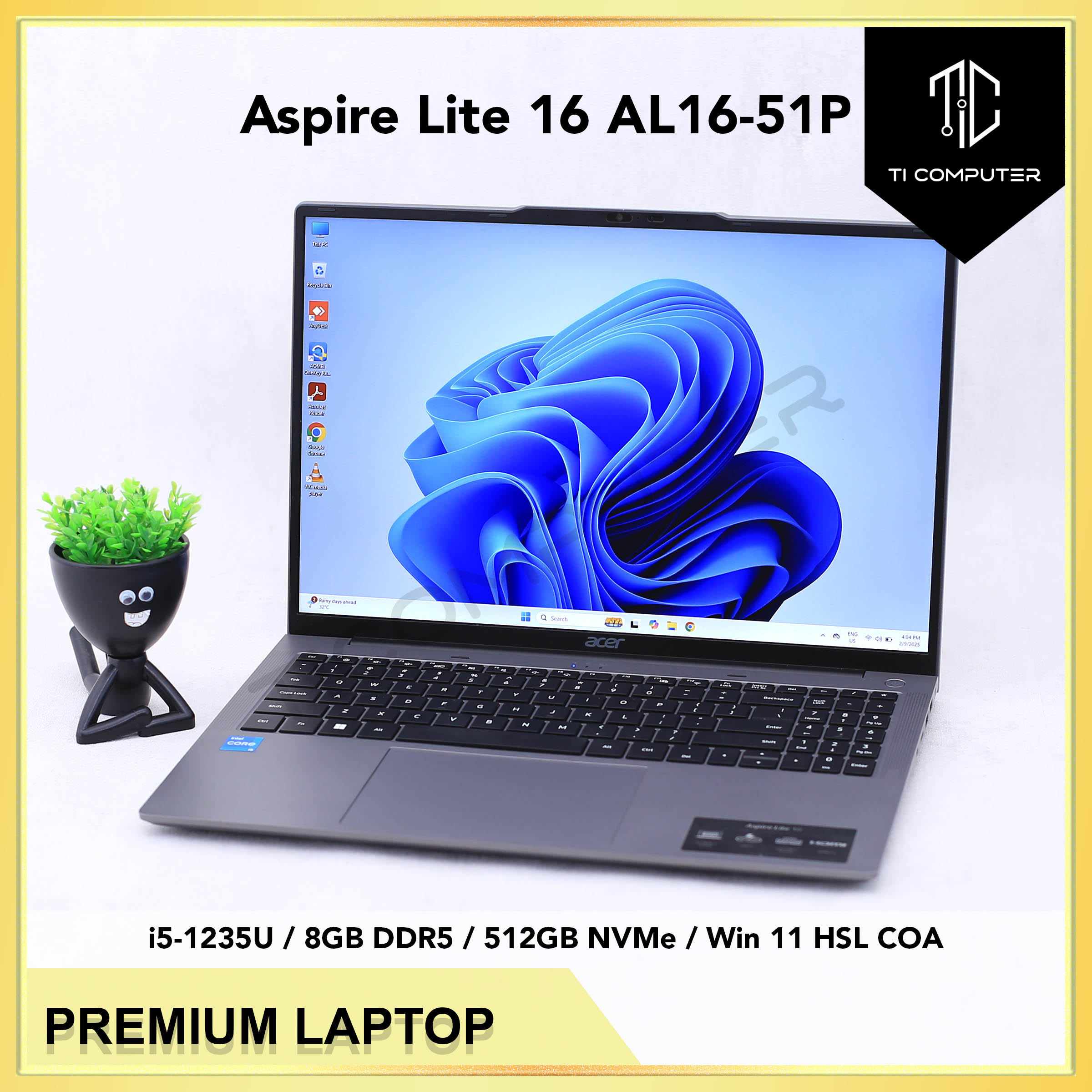 Acer Aspire Lite 16 AL16-51P Intel i5-1235U 8GB DDR5 RAM 512GB NVMe SSD ...