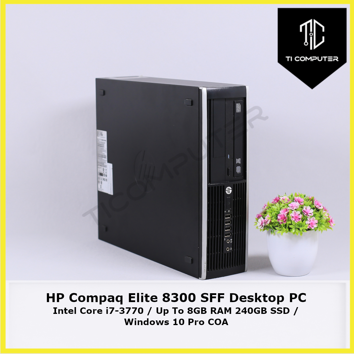 HP Compaq Elite 8300 SFF Intel Core i7-3770 3.4Ghz up to 8GB RAM 240GB ...