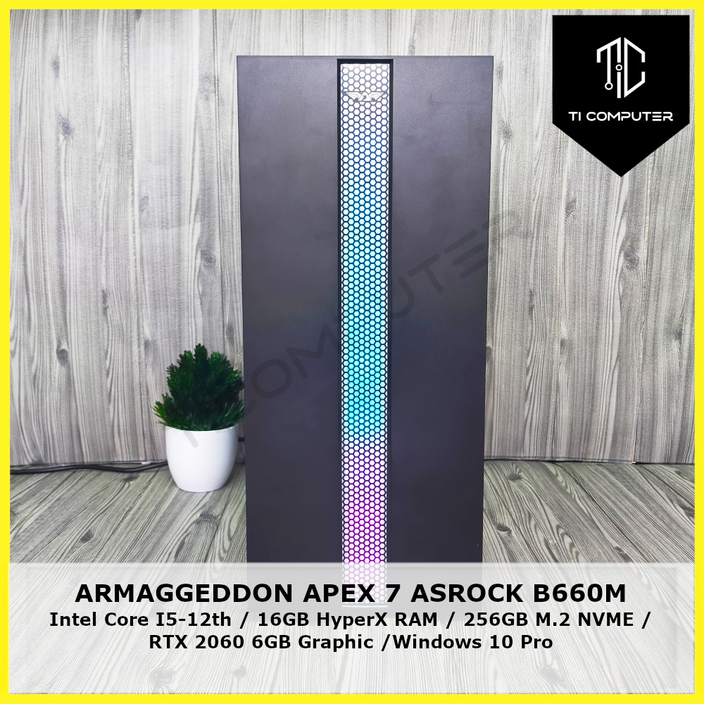 ARMAGGEDDON APEX 7 ASROCK B660M Intel Core I5-12th Gen 16GB HyperX RAM ...