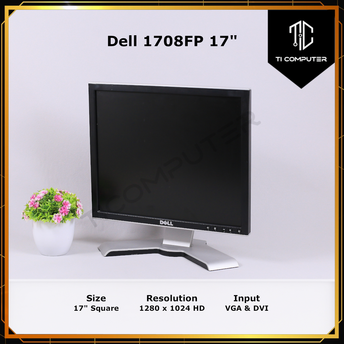Dell 1708FP 17 Inch Flat Panel Anti-Glare Screen VGA Refurbished Monitor